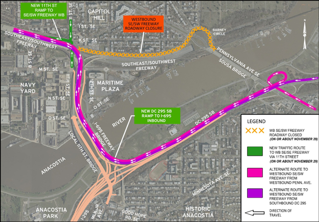 Sousa Bridge access to Freeway/395 to close Thursday - WTOP News