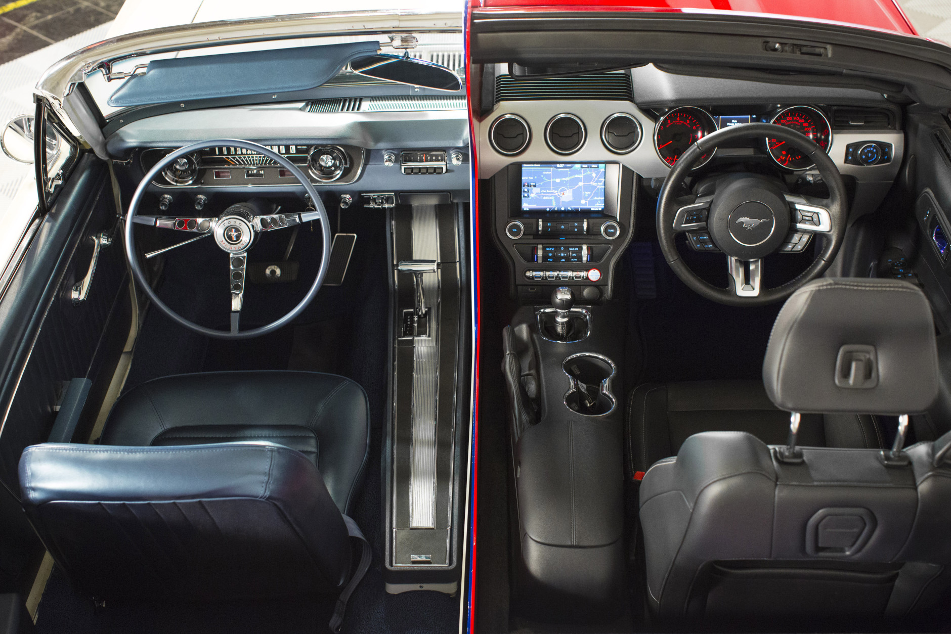 A 1965 Mustang and a 2015 Mustang, side by side - WTOP News