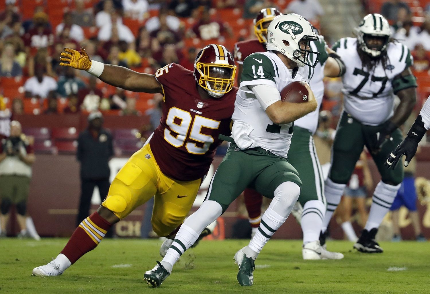 Starters limited, young guys contribute in Redskins win over Jets ...