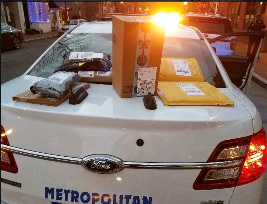 DC police catch porch pirate, deliver stolen packages - WTOP News