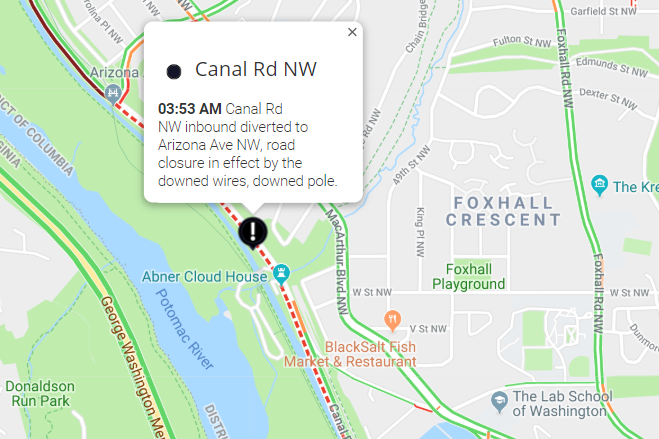 Inbound Canal Road in DC reopens after emergency repairs - WTOP News