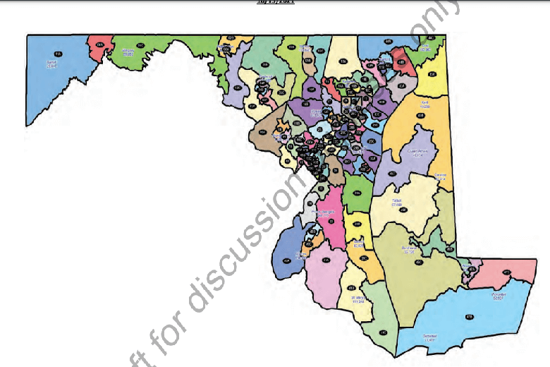 Maryland citizens redistricting commission delegate map available for ...