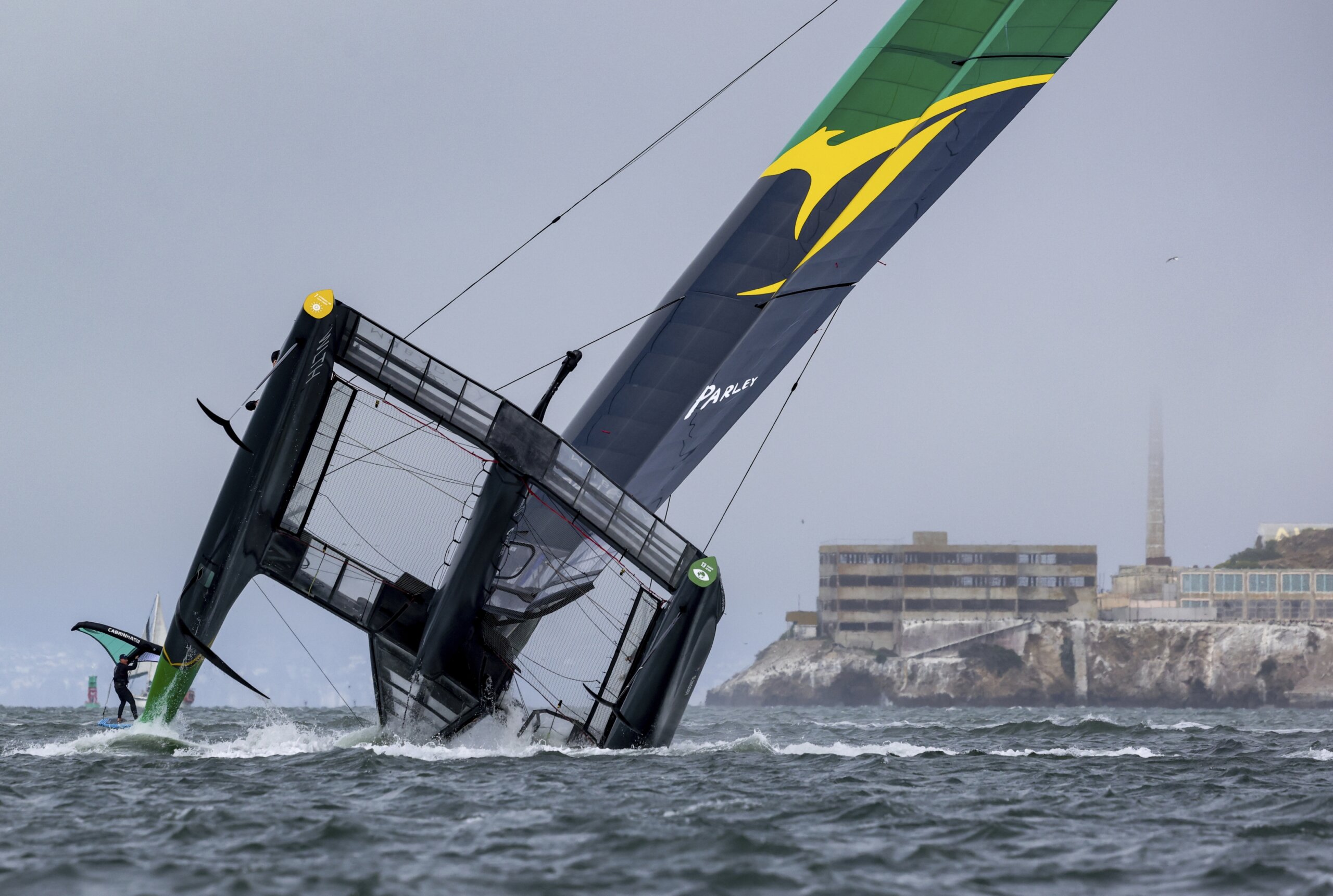 Defending SailGP Champion Aussies Capsize Damage Wing Sail WTOP News Defending SailGP Champion Aussies Capsize Damage Wing Sail WTOP News