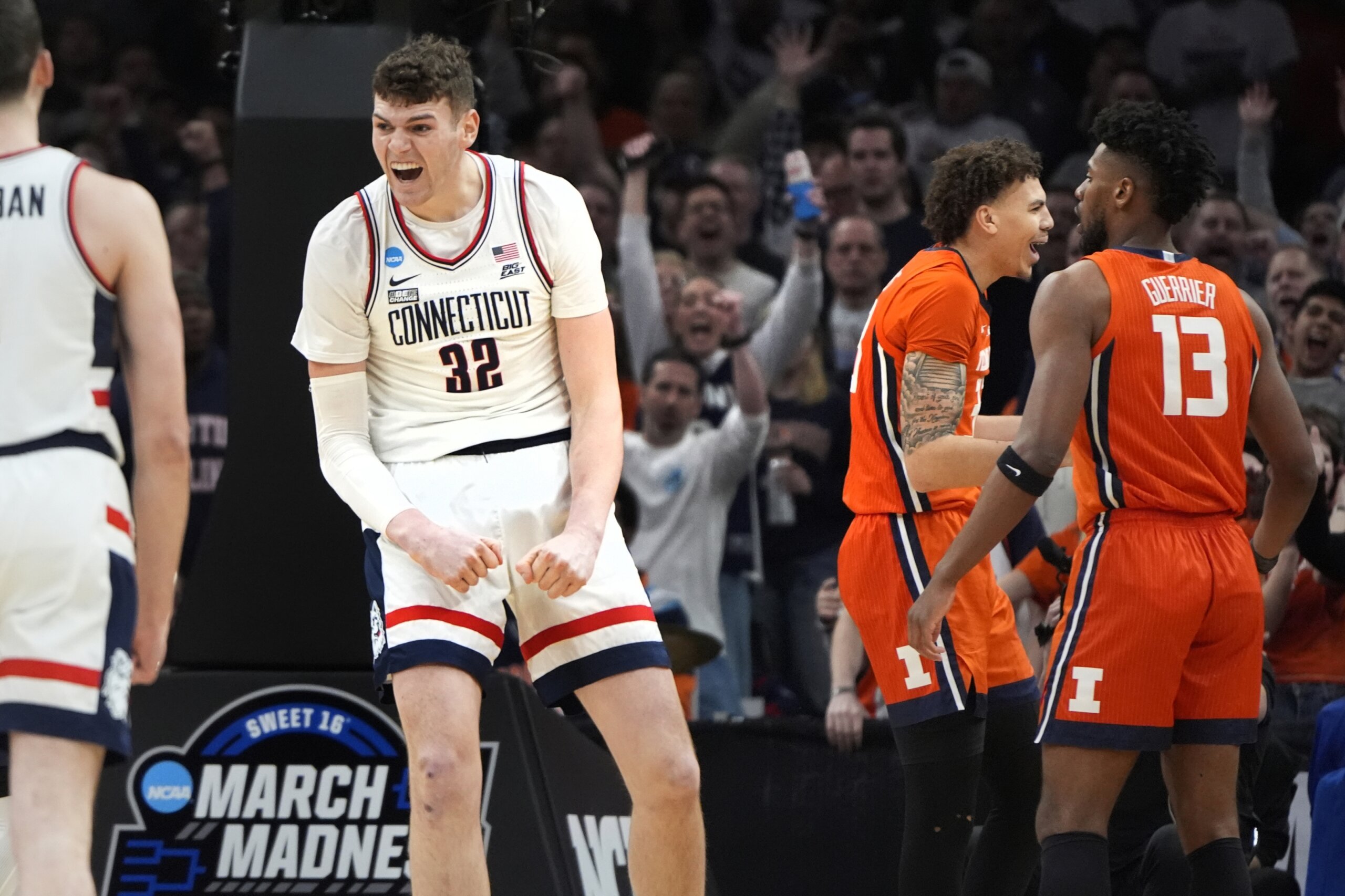 Donovan Clingan, UConn power back into Final Four behind 30-0 run in 77 ...