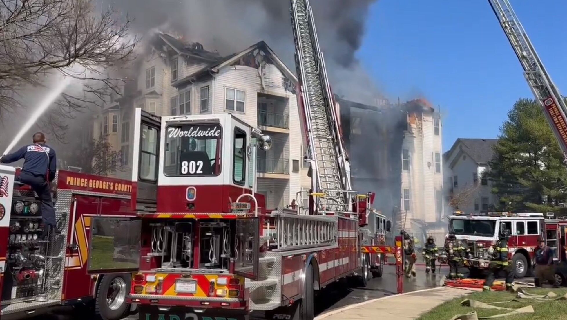3 rescued from balconies, more than a dozen families displaced after ...