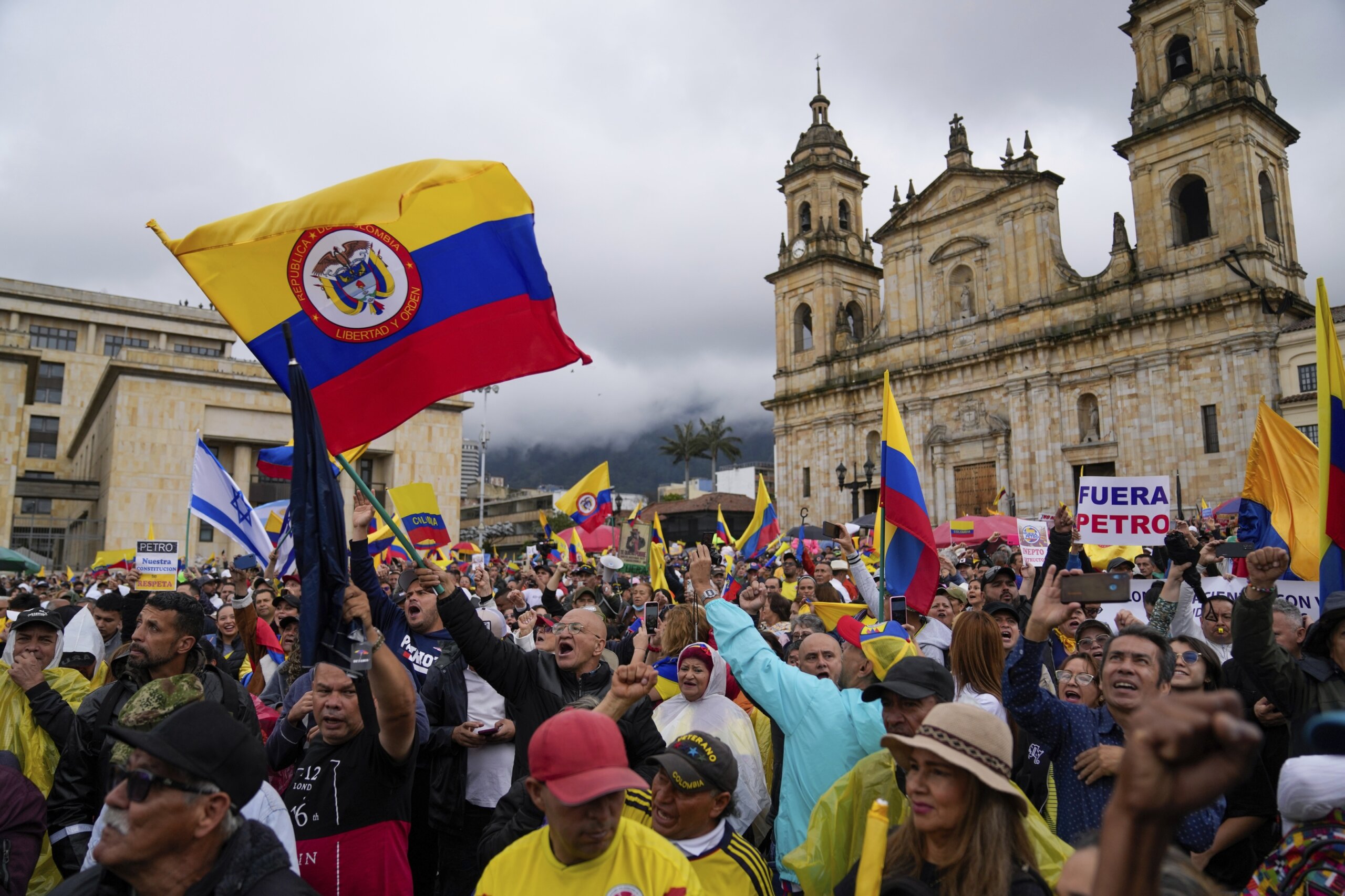 Tens of thousands of Colombians protest against the leftist president’s ...