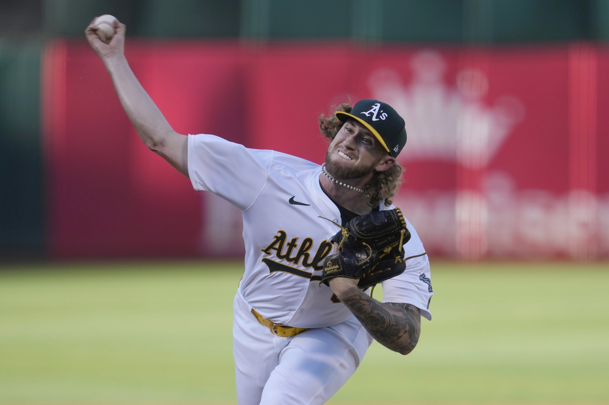 Athletics’ Joey Estes’ perfect game against Mariners broken up in ...
