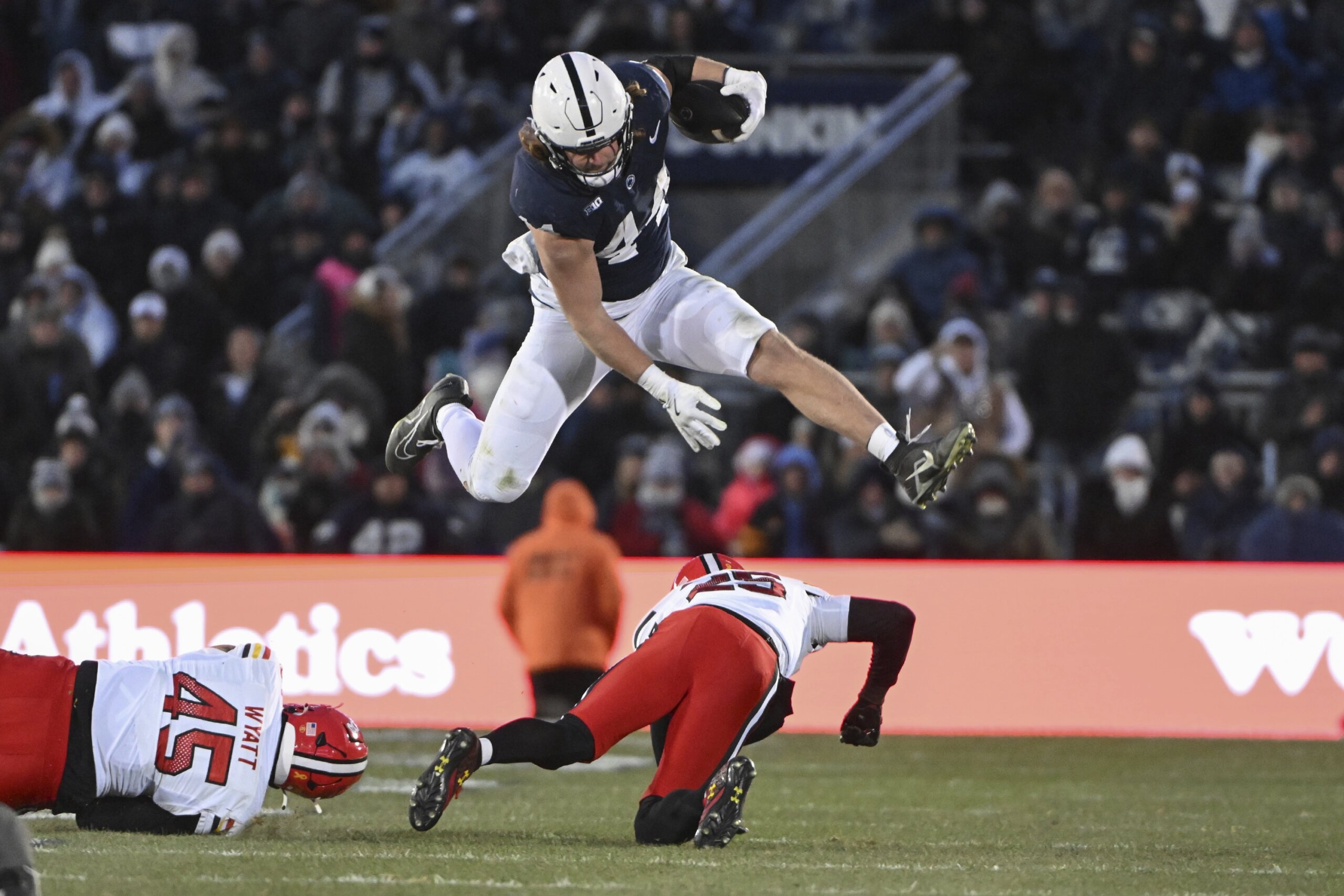 No. 4 Penn State overcomes slow start to beat Maryland 44-7 and advance ...