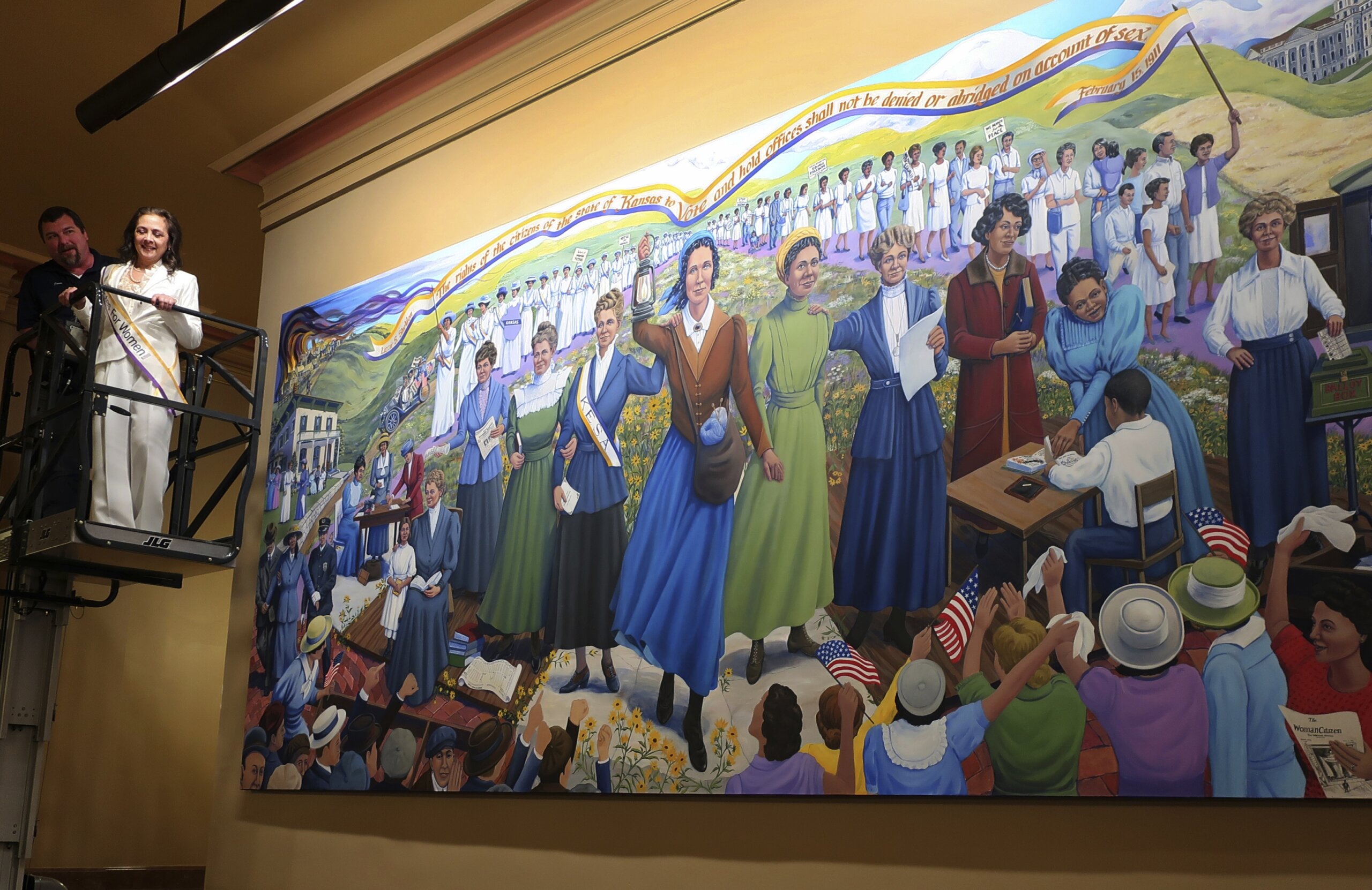Kansas unveils a mural honoring ‘rebel women’ who campaigned for voting ...