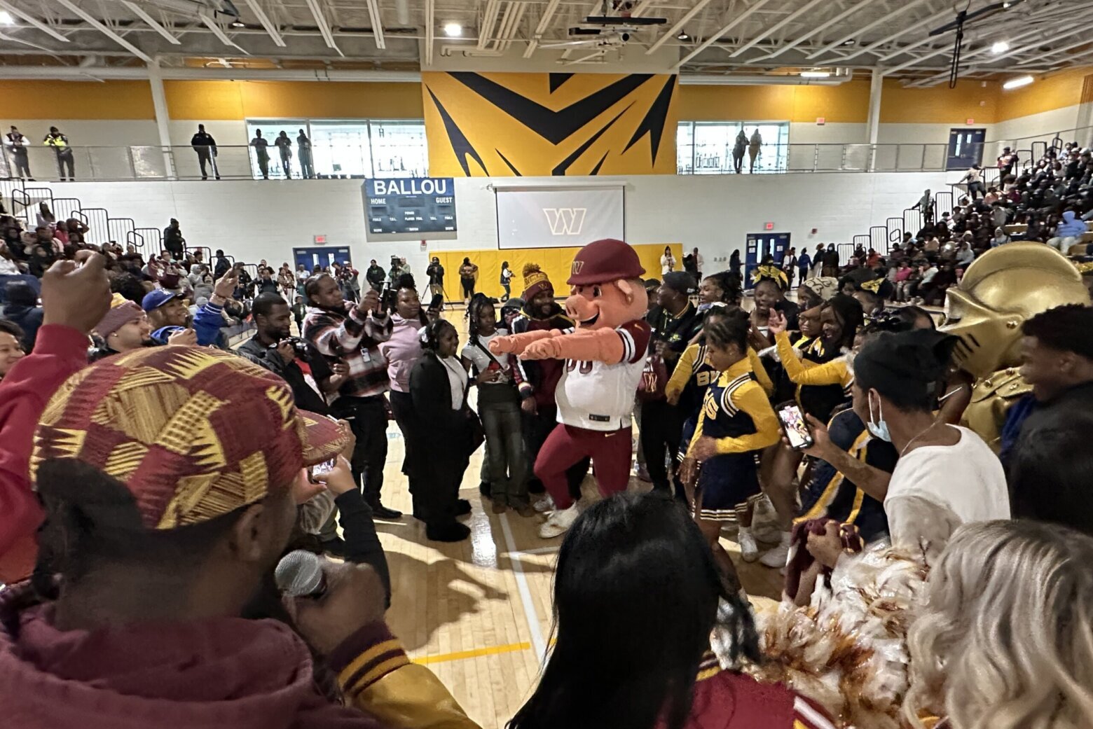 Ballou High School in DC holds pep rally for Washington Commanders ...