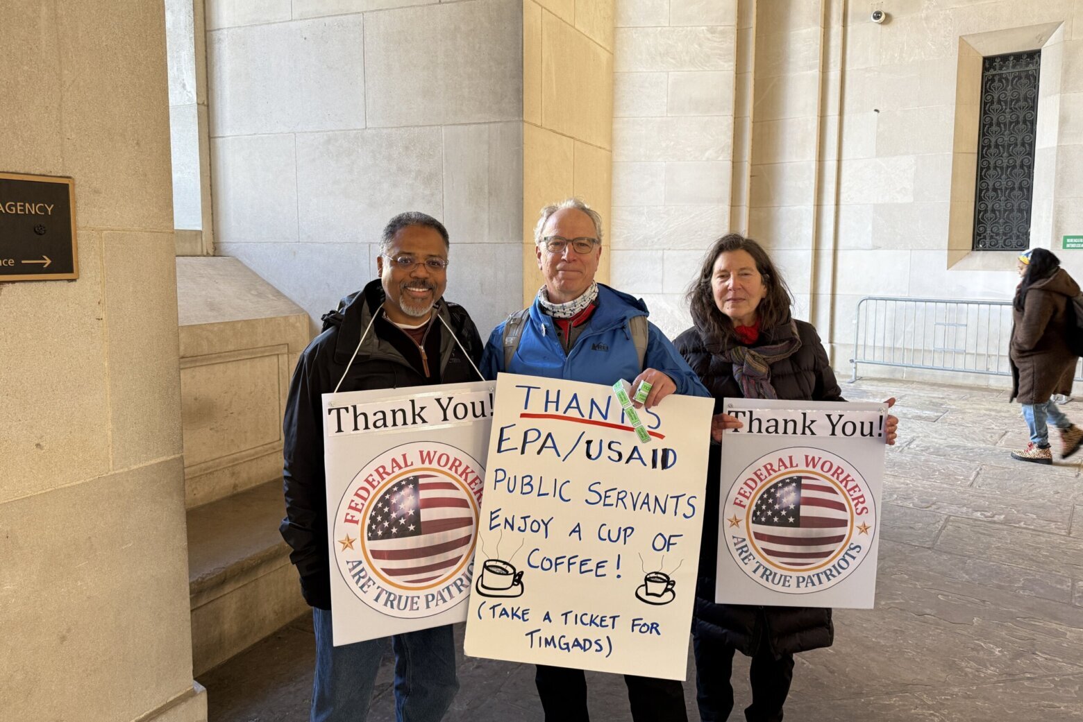 Retired federal workers welcome current feds back to office with coffee ...