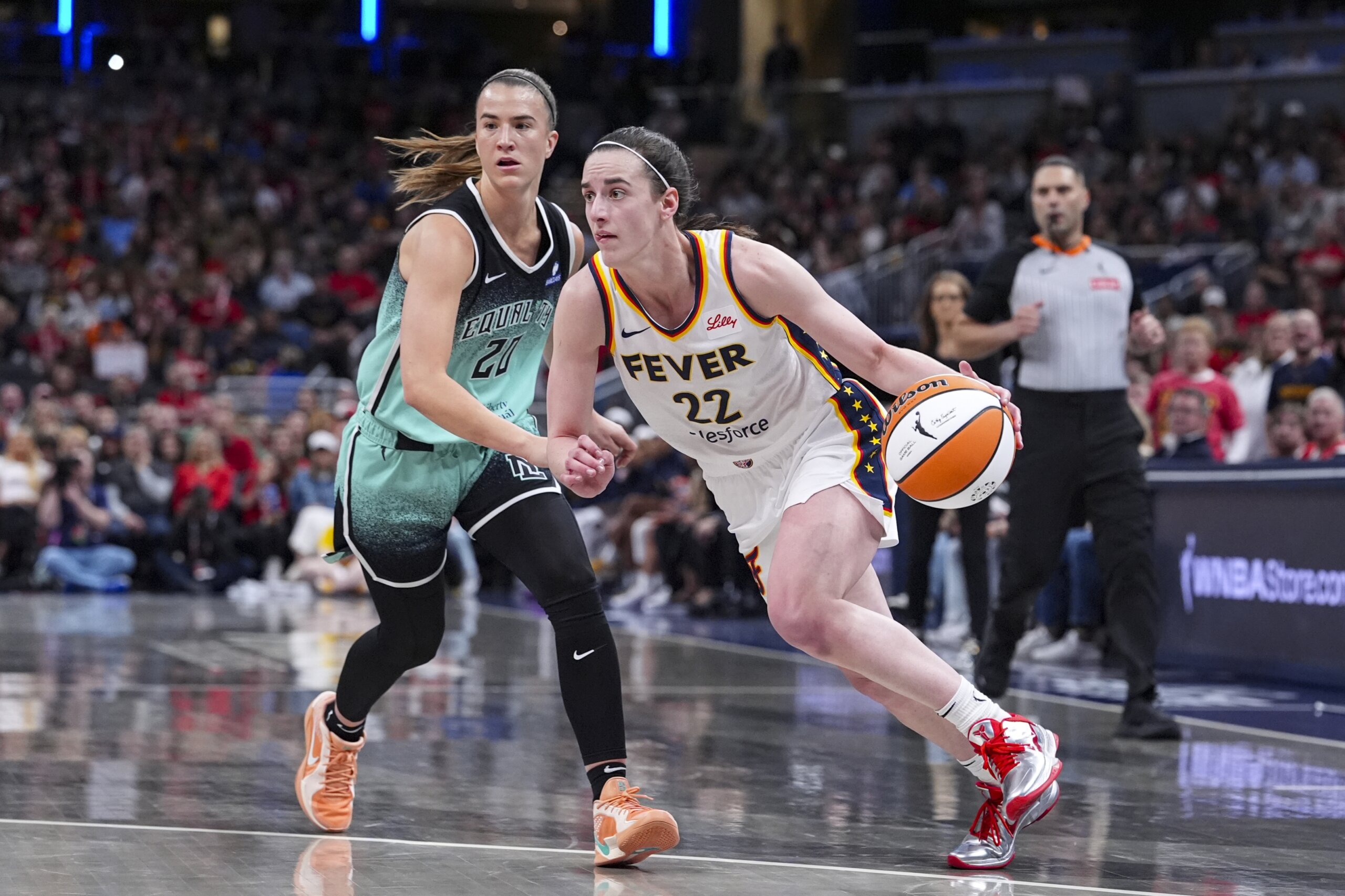 Fever star Caitlin Clark out at least 2 weeks with left quad strain ...