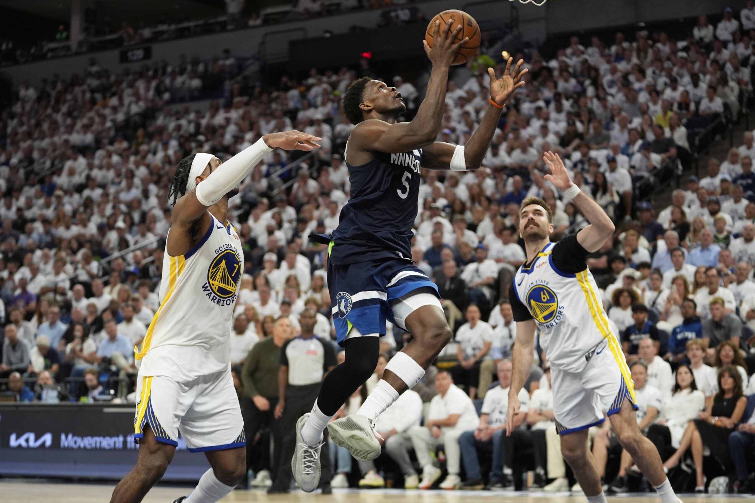 Timberwolves beat Warriors in Game 5 to reach Western Conference finals ...