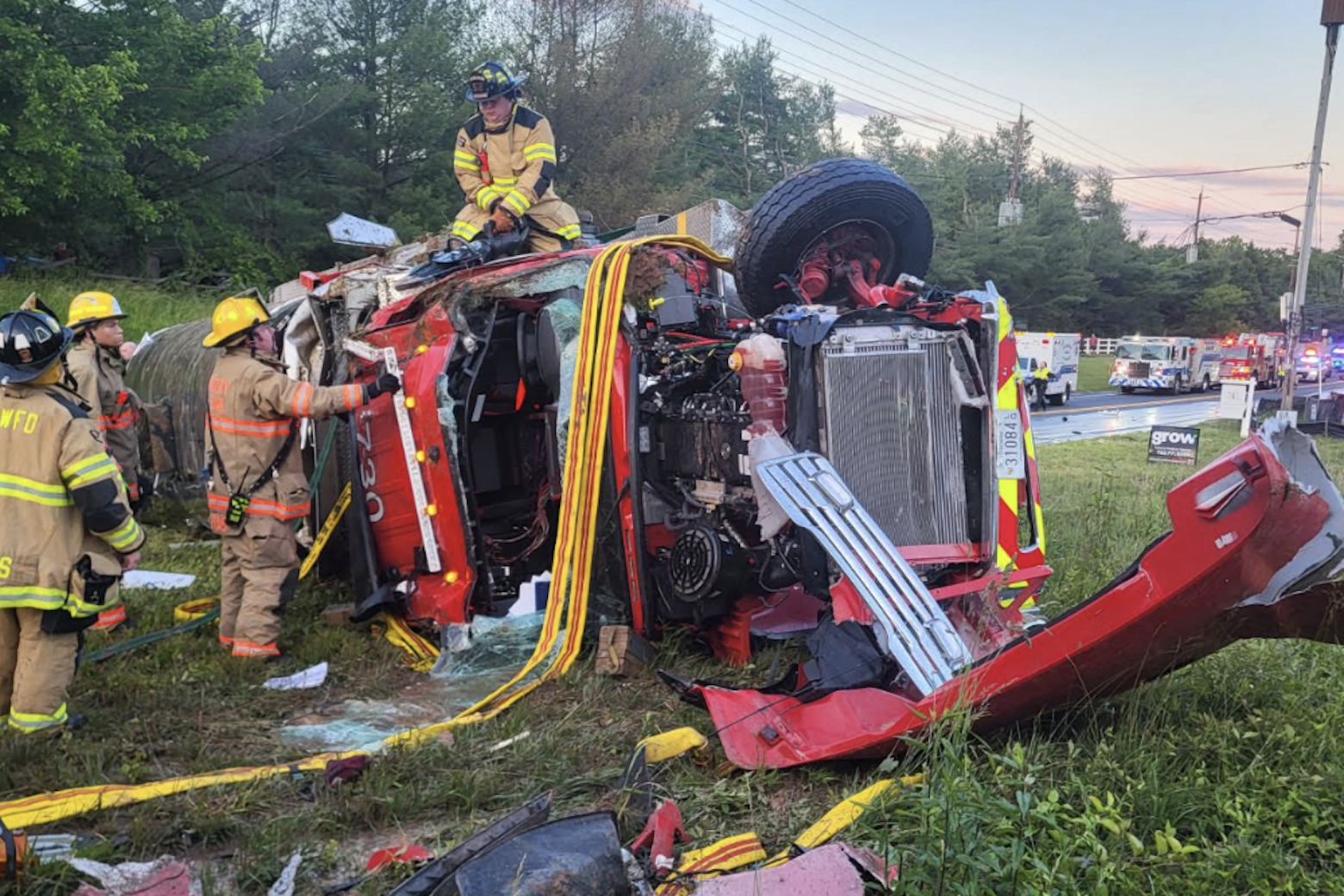 2 hospitalized after tanker rolls over in crash with car on River Road ...
