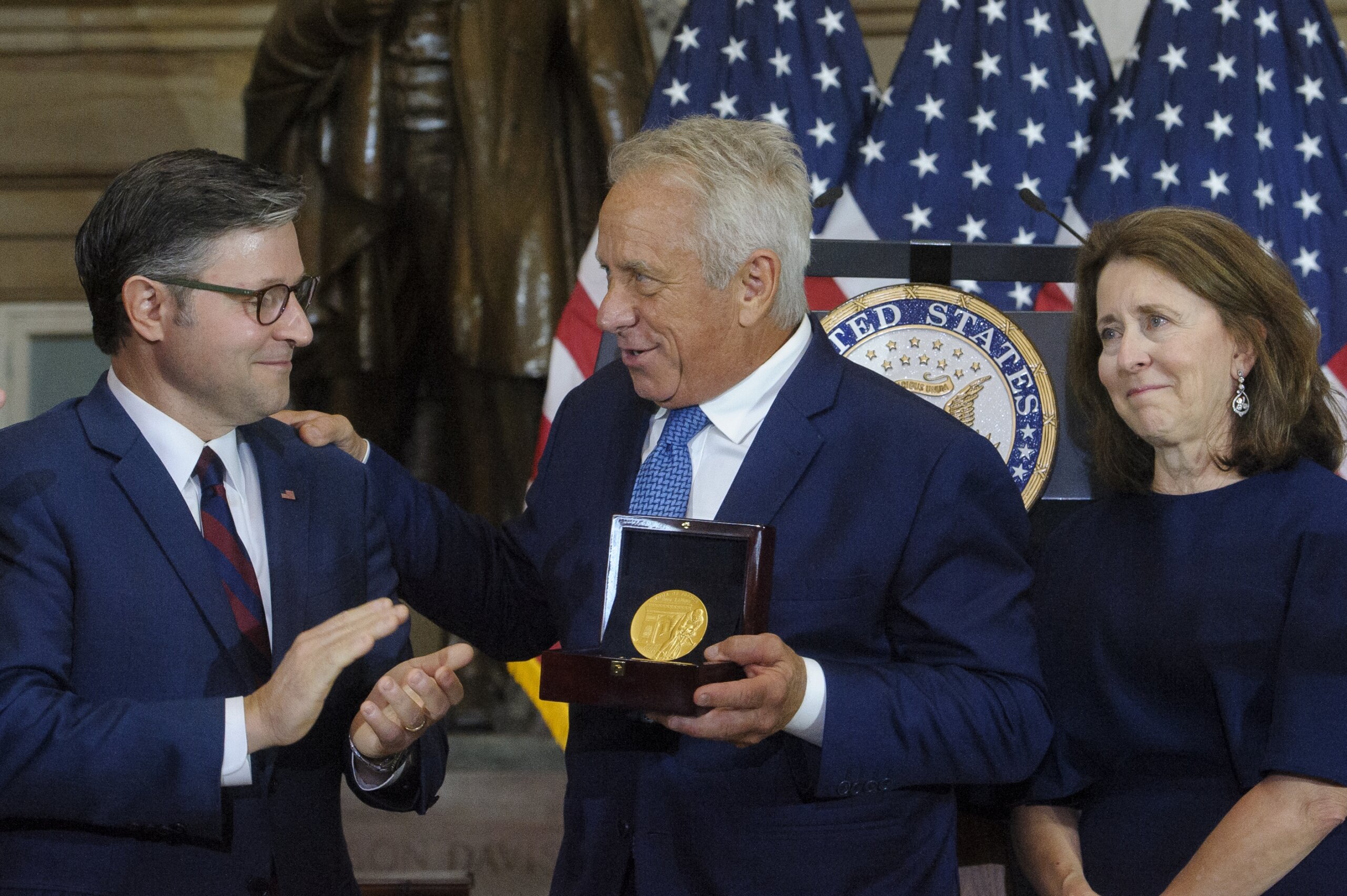 Cyclist Greg LeMond receives Congressional Gold Medal at Capitol ...