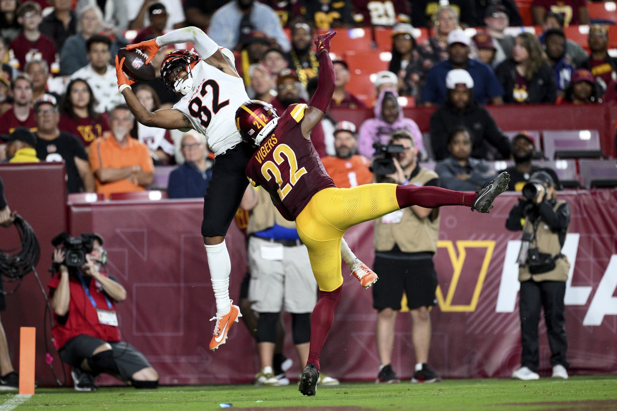 Wide receiver Mitchell Tinsley making a strong final push to land on the Bengals’ roster - WTOP News