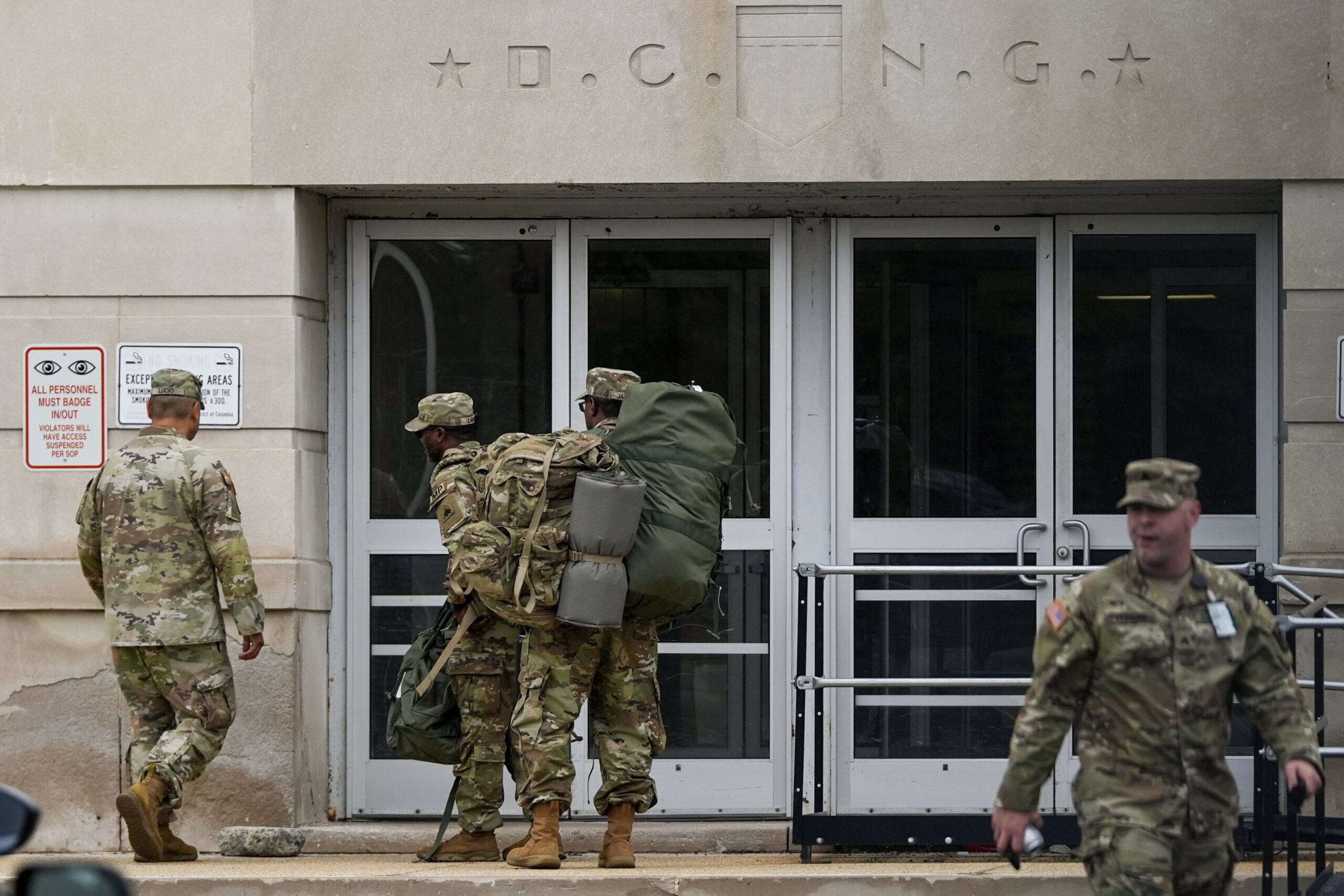 National Guard members report to DC Armory under Trump’s emergency ...