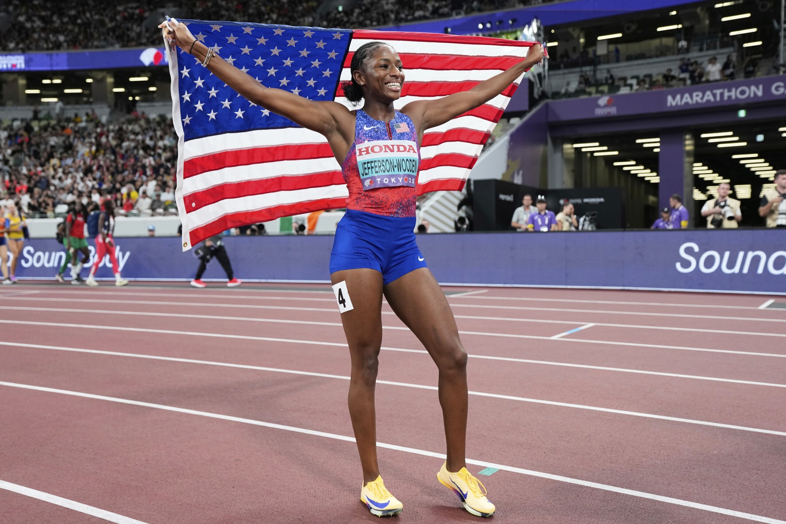 Oblique Seville joins Bolt as a Jamaican sprint champ. Jefferson-Wooden wins gold for US - WTOP News