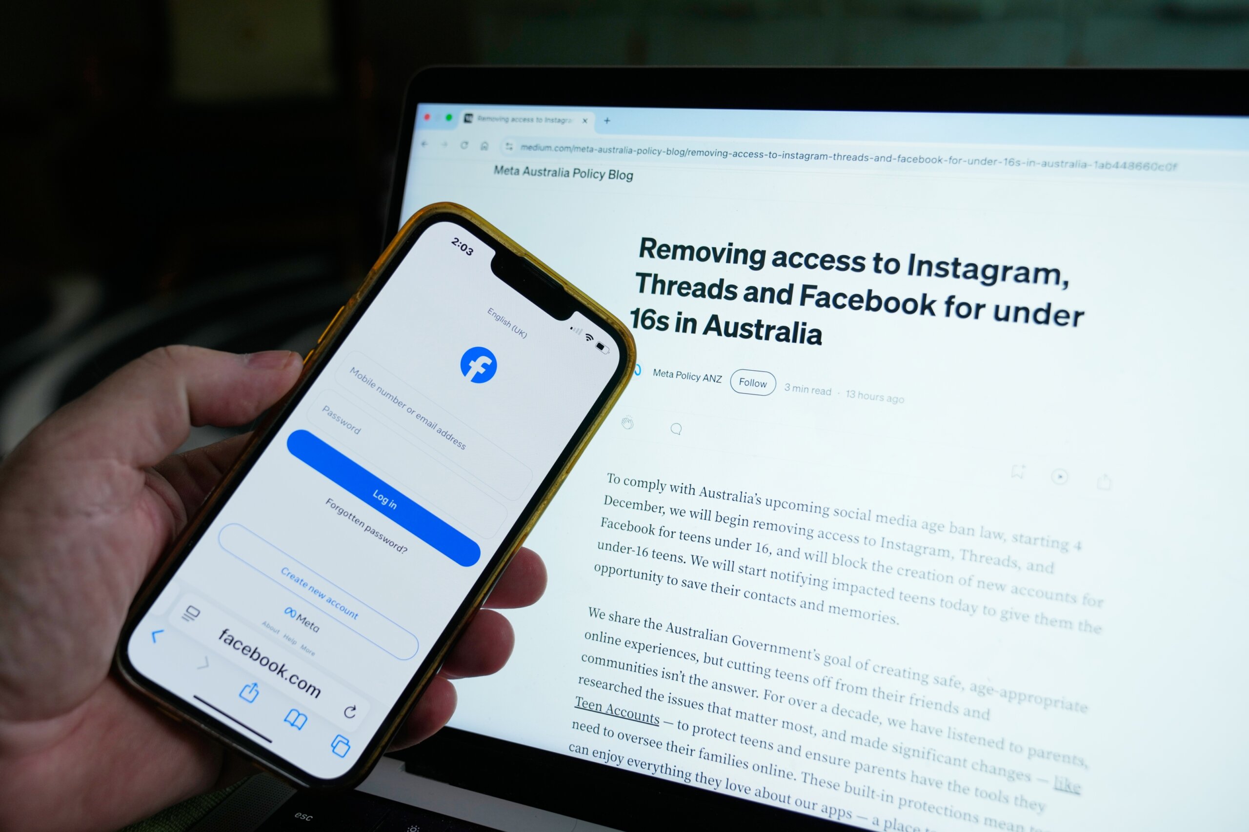 Meta alerts young Australians to download their data before a social ...