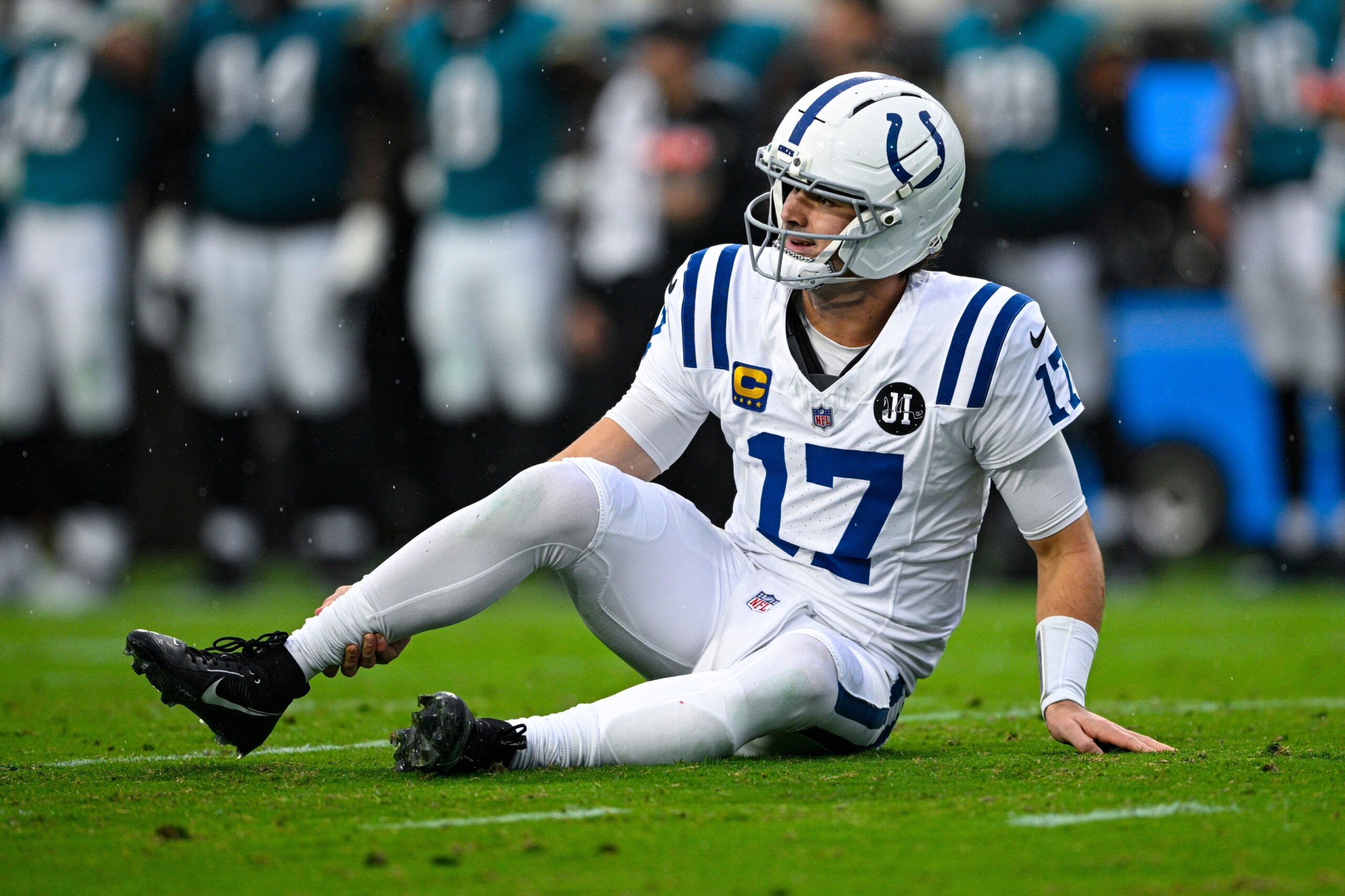 Colts QB Daniel Jones could be out for the season with a right Achilles ...