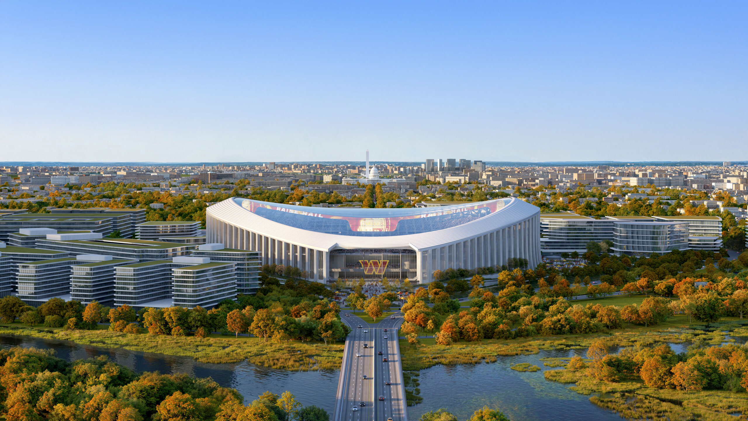 Commanders unveil initial renderings for new stadium in DC - WTOP News