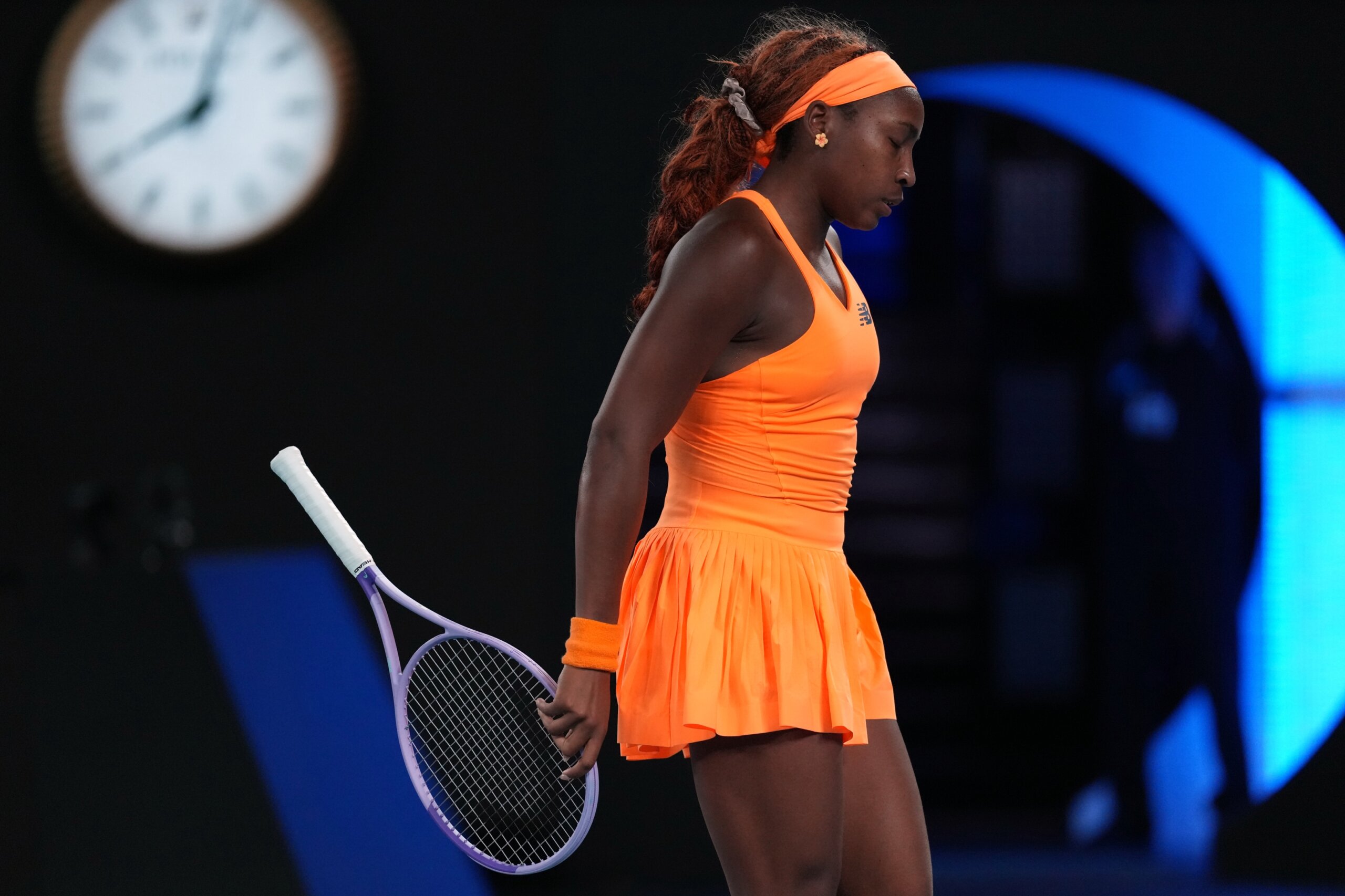 ‘Emotional’ Coco Gauff smashes racket in frustration after Australian ...