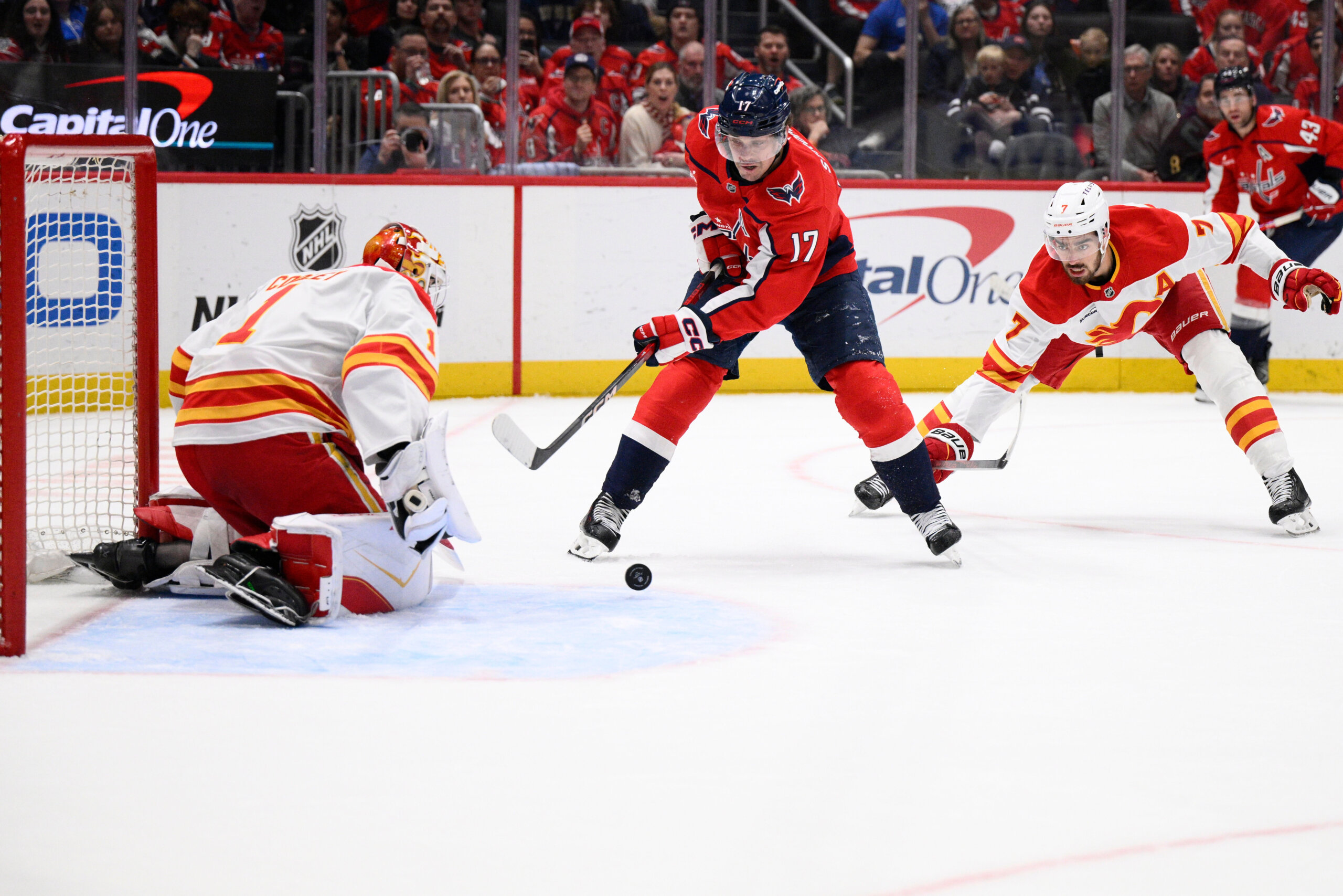 Capitals snap 3-game skid with a 7-3 win over the Flames - WTOP News