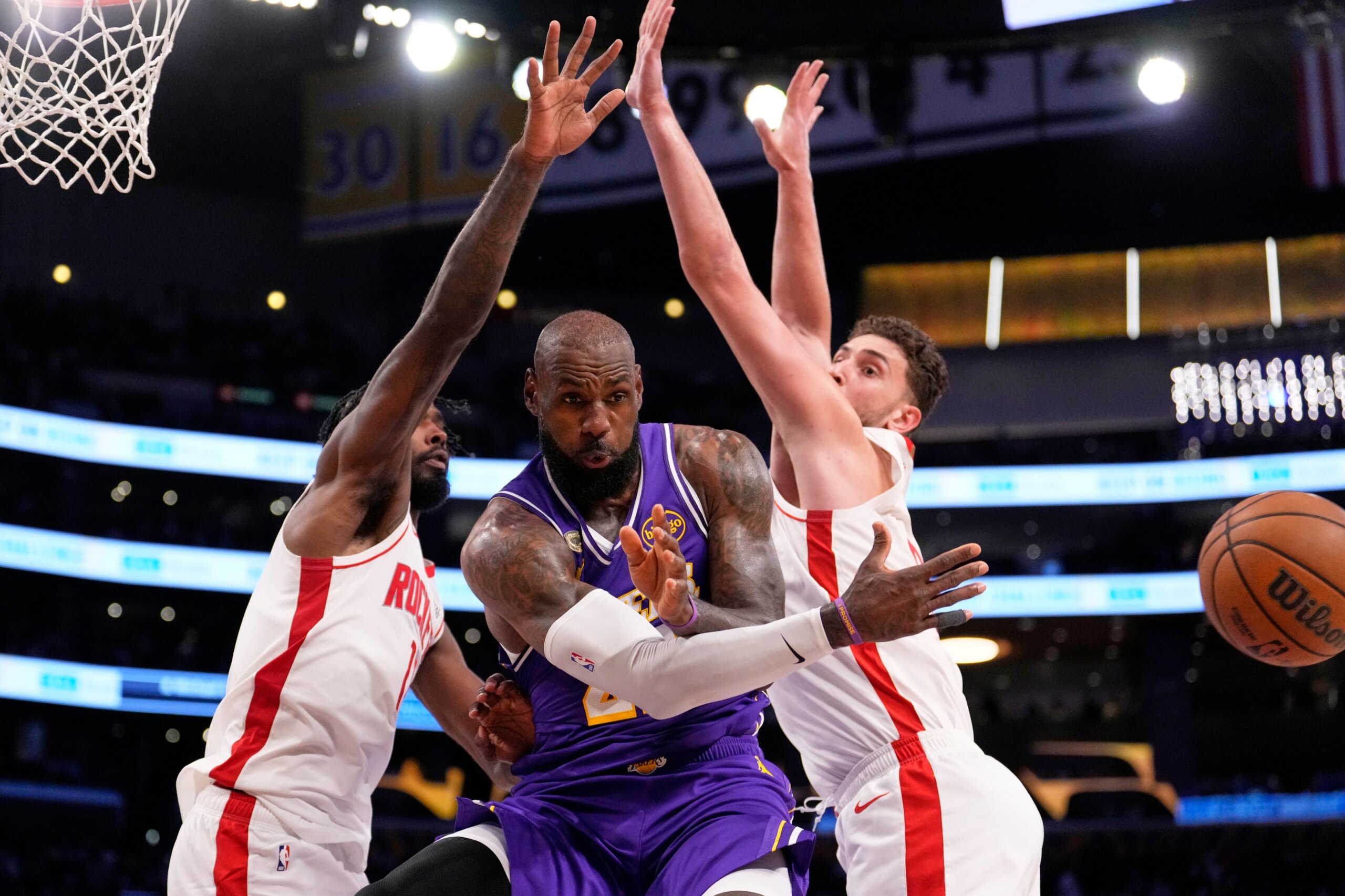 Rockets beat Lakers 99-93 in Game 5, avoiding playoff elimination for ...