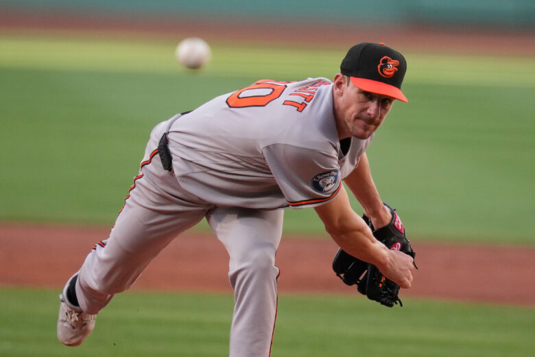 Orioles place Chris Bassitt on IL with back pain and recall Trey Gibson ...
